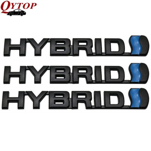3PCS Metal 3D HYBRID LETTER Sticker Trunk Emblem Fender Badge for Yaris ...