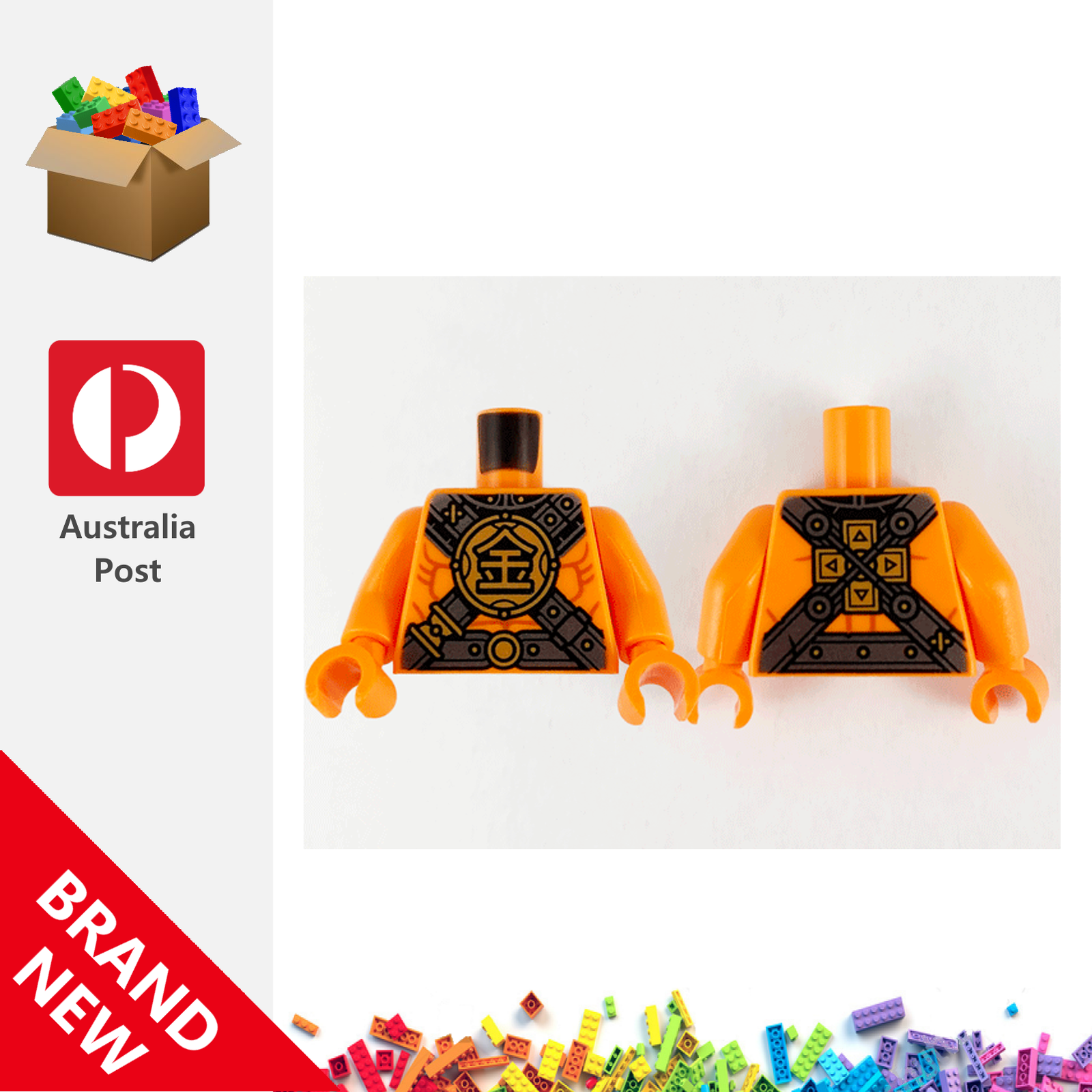 Genuine LEGO™ Orange Torso Pearl Dark Gray 973 6315654 New | eBay