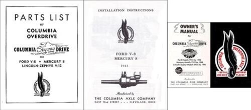 1941 Ford Lincoln Mercury Columbia Overdrive Manual Set of 4 Owners ...