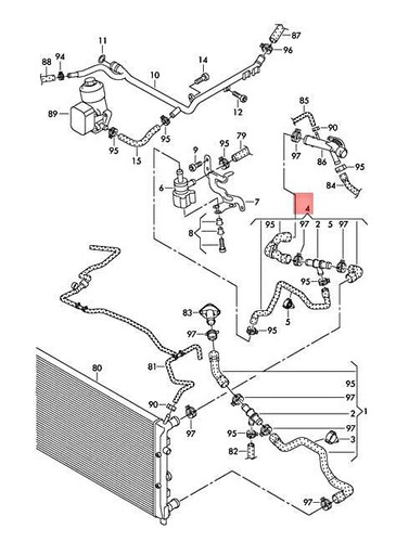 Genuine AUDI SEAT A1 Ibiza ST 8X1 8XA 6J1 6J5 6J8 Coolant Hose ...