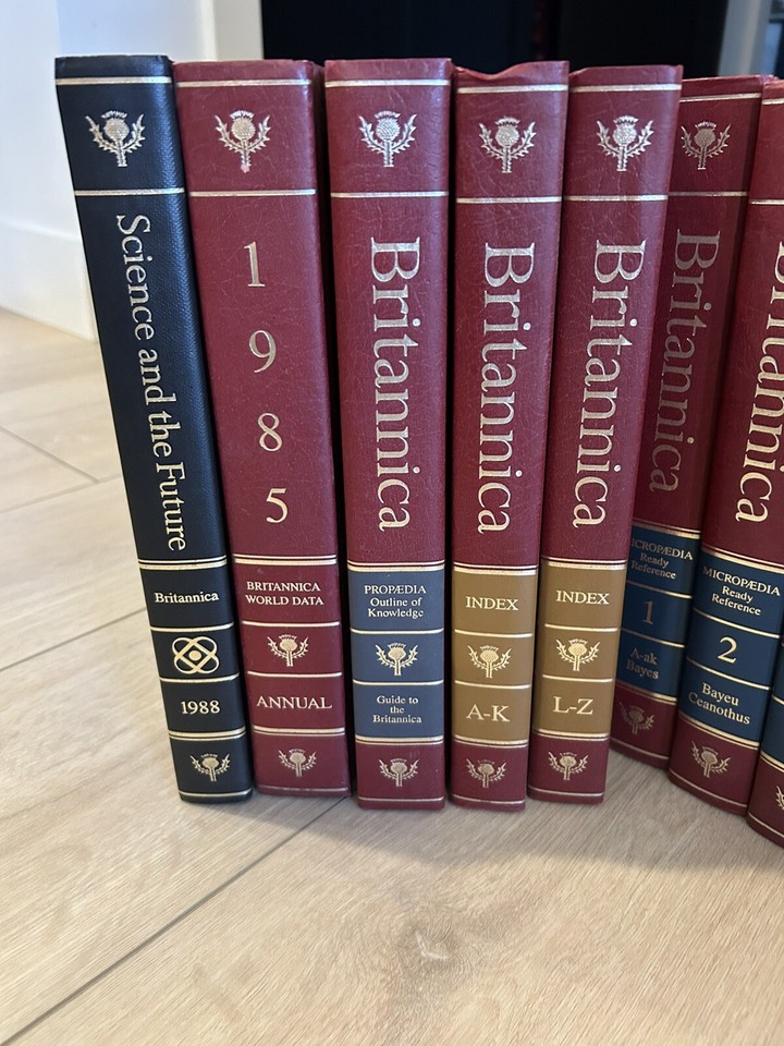 Encyclopedia Britannica 15th Edition 36 Set maroon red Leather | eBay