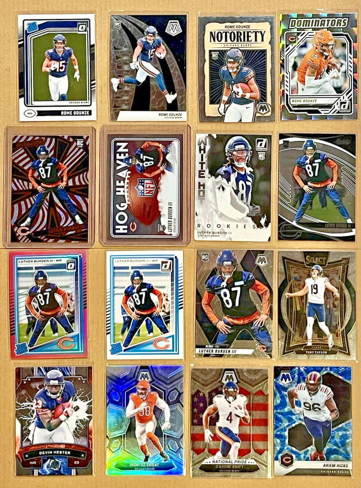 Chicago Bears 32 Card Lot Caleb Williams RC - Colston Loveland - Rome ...
