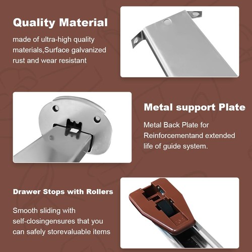 Drawer Slides Center Track for Kenlin Rite-Trak II Rails Kit, 16 Inch Drawer ... | eBay