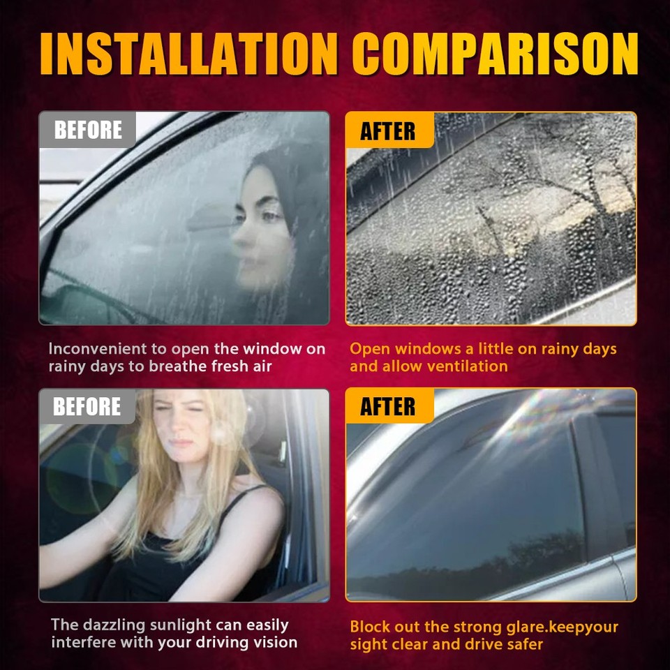 Wind Deflectors For Ford Transit/Tourneo Custom 2012-2023 2Pc Set ...