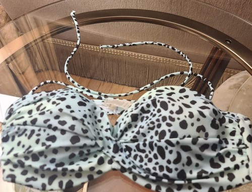 VICTORIA'S SECRET HALTER PUSH~UP BIKINI TOP 34C Mint Leopard 🐆 | eBay
