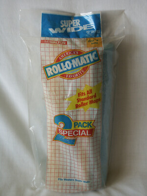 Roll-O-Matic 2 Pack Roller Mop Refills 12 Inch MB Walton 1252R Super Wide | eBay