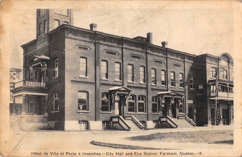 FARNHAM, QUEBEC, CANADA ~ CITY HALL & FIRE STATION ~ used 1944 | eBay