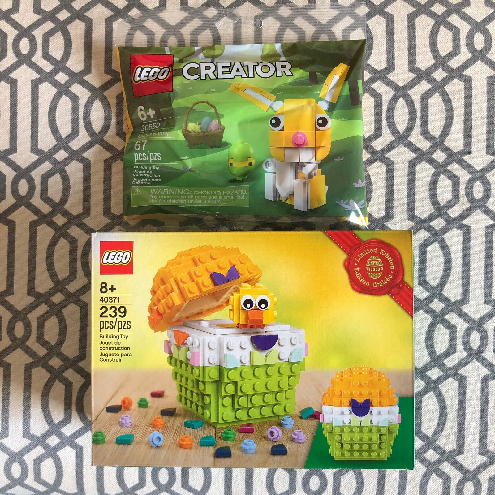 Brand New Limited Edition LEGO Easter Egg (40371) & Easter Bunny (30550 ...