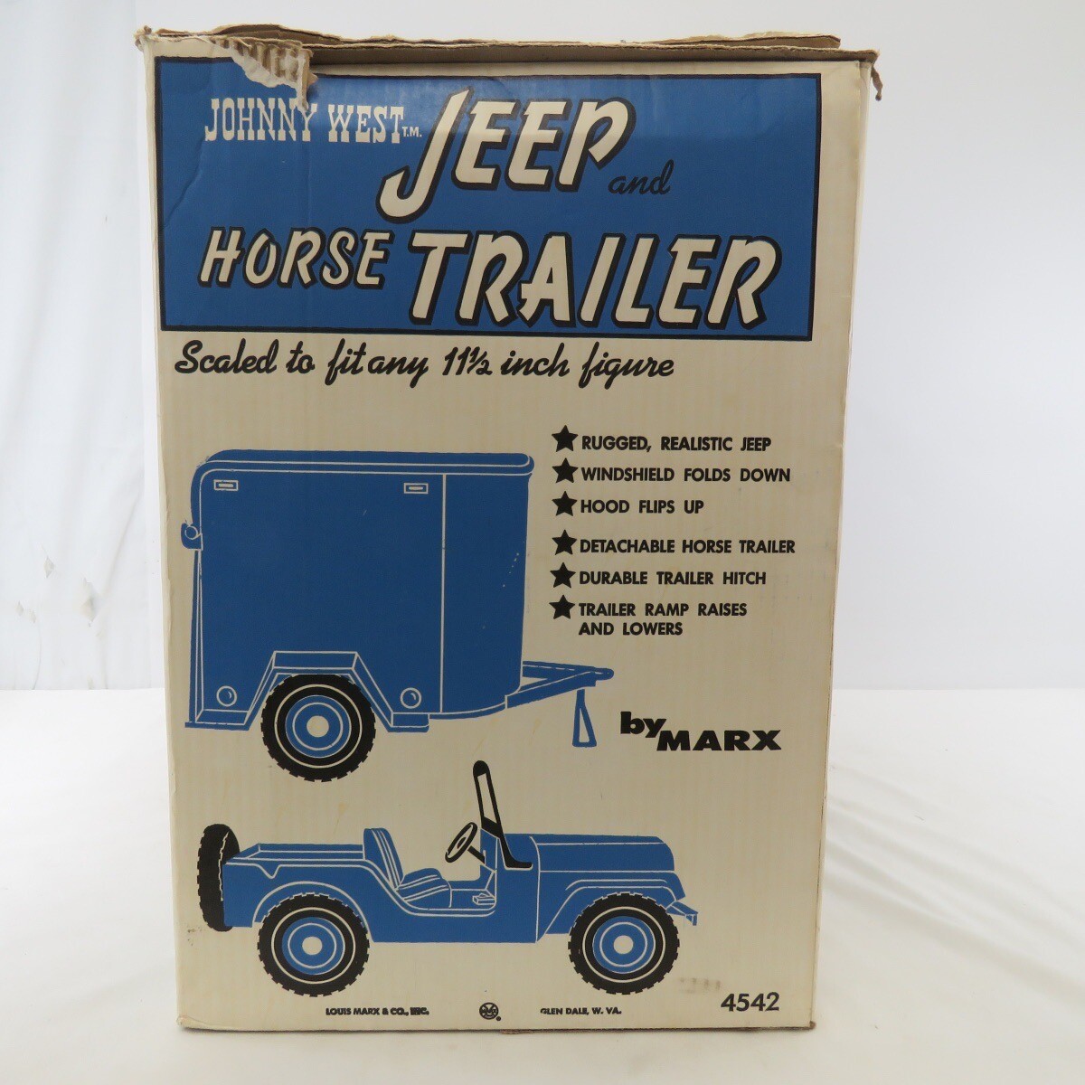Marx Johnny West Jeep & Horse Trailer, Mobile Ranch Set With Original ...