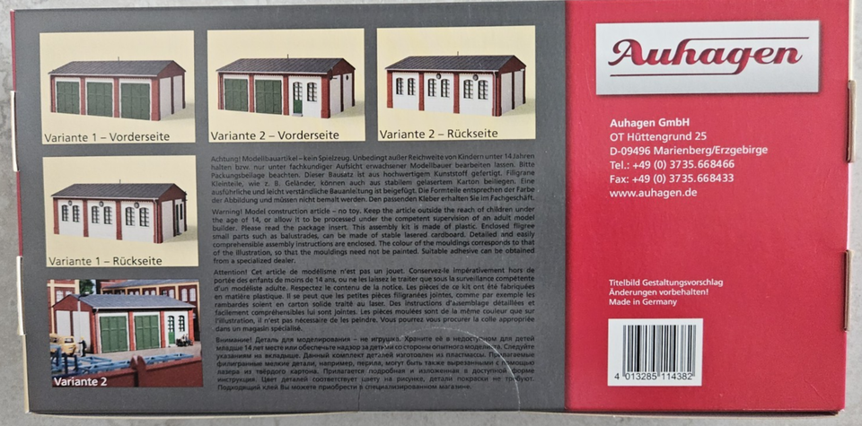 HO Scale AUHAGEN Model Kit: Warehouse w/ Large Bay Doors-#11438 -Ships ...