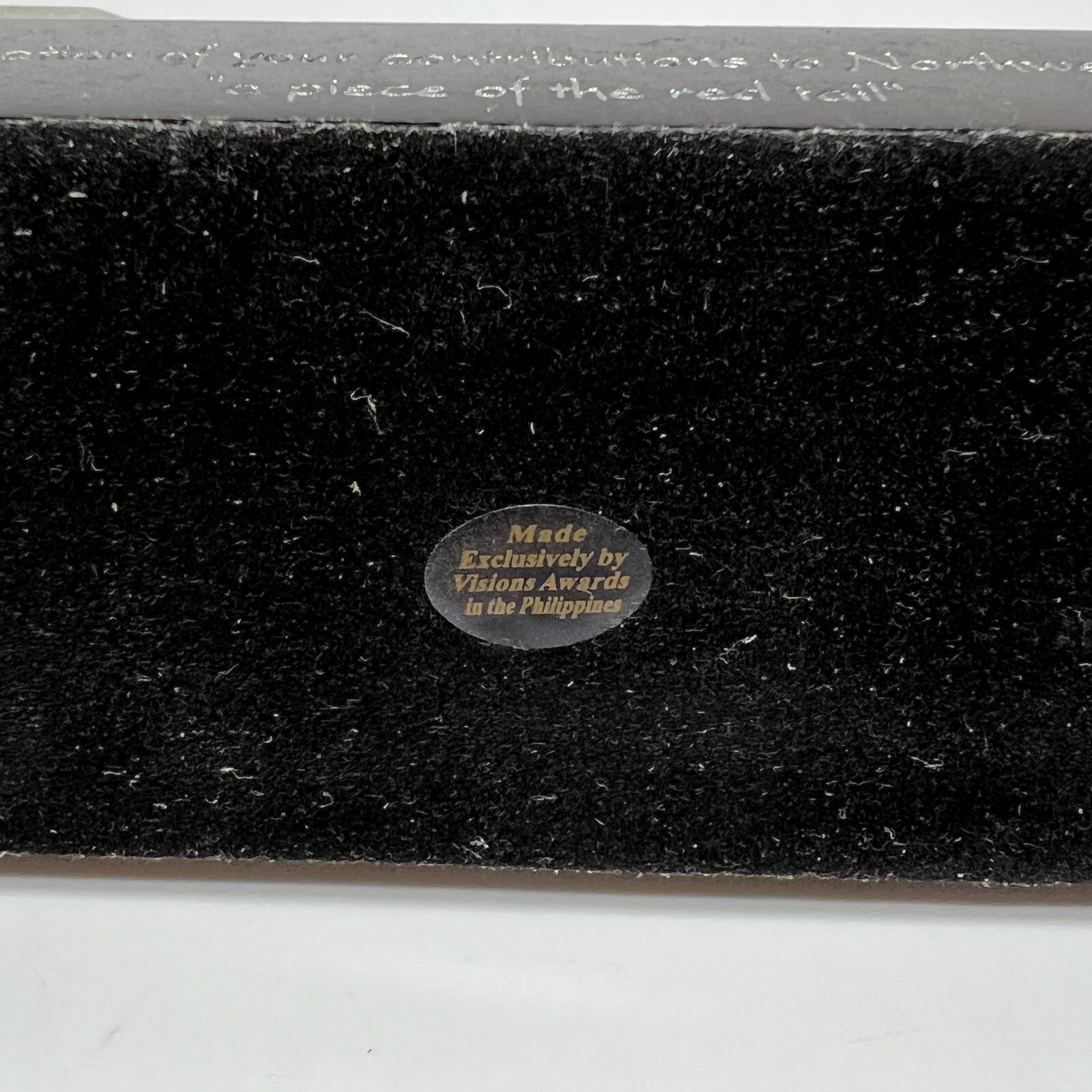 Northwest Airlines A Piece Of The Red Tail NWA Memorabilia Award Trophy ...