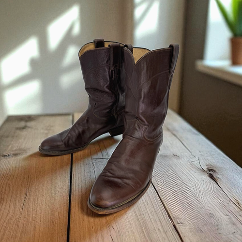 Justin Roper Boots Men 10D Chocolate 3162 Western Cowboy Made In The ...