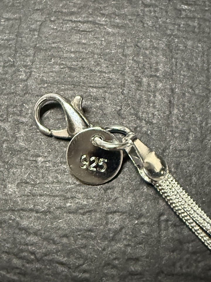925 Sterling Silver ~ Triple Strand Snake Chain Barrel Beaded ~ 8 ...