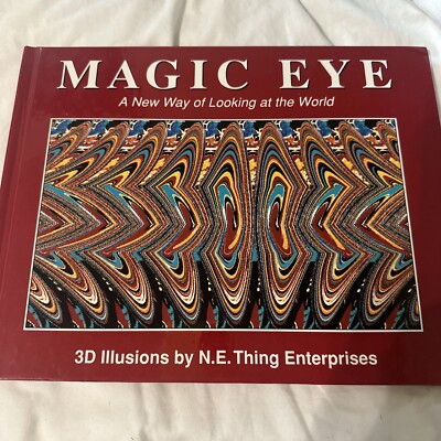 Vintage Magic Eye 3D Illusions Hardcover Book Dust Jacket 1993 Penguin ...