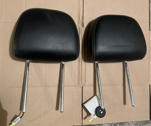 2011 2012 2013 2014 Dodge Avenger Front Black Leather Headrest Set Pair ...