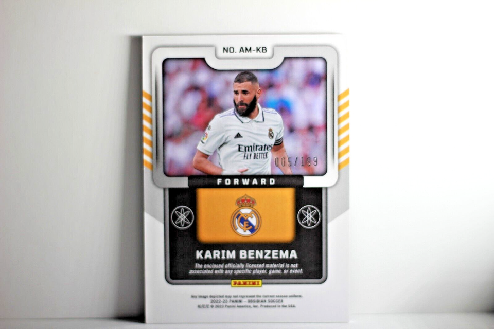 2022/23 PANIBI OBSIDIAN REAL MADRID PATCH /199 KARIM BENZEMA #AM-KB ...