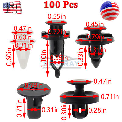 For TOYOTA PRIUS TRIM,BUMPER, PANEL, WHEEL ARCH, PLASTIC FASTENERS ...