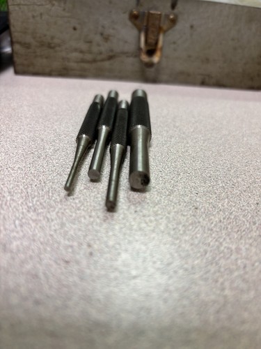 4pc Starrett Drive Drift Pin Punches 3/32”, 5/32”3/16”,5/16”, 4” Long ...