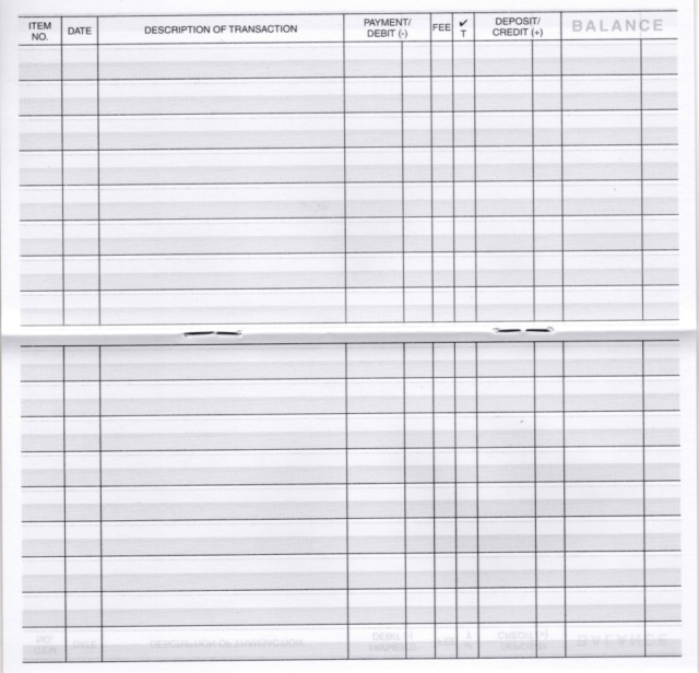 Easy Read Register ‎FBA_ME English Checkbook Register for sale online ...