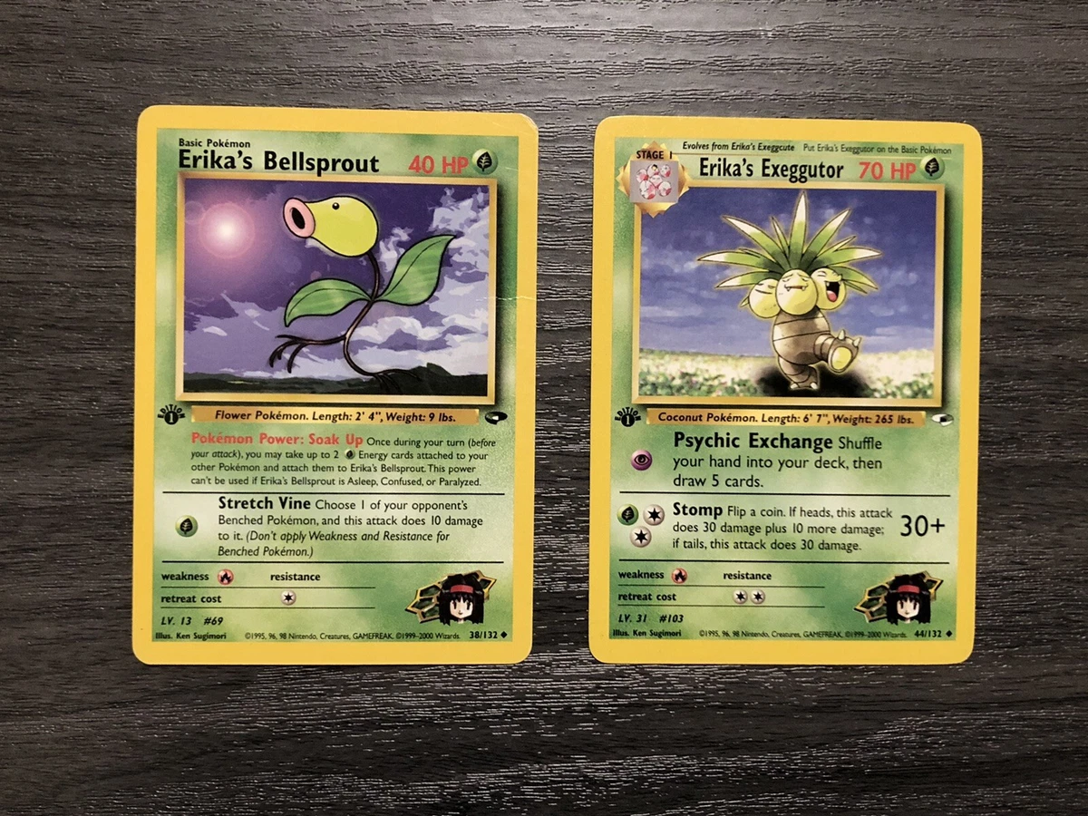 Handmade Erika And Erika's Exeggutor Pokemon Card Cloth, 52% OFF