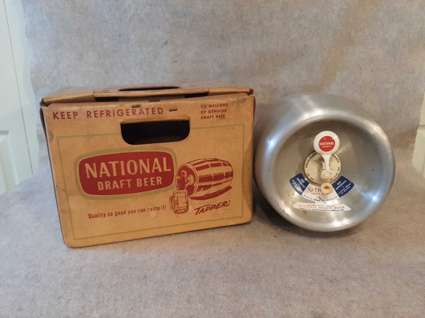 Vintage National Draft Beer Box & Can National Bohemian Baltimore MD ...