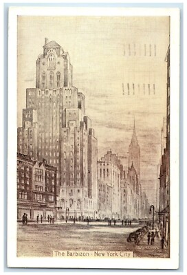 1952 The Barbizon Buildings Scene Cars New York City New York NY Posted ...