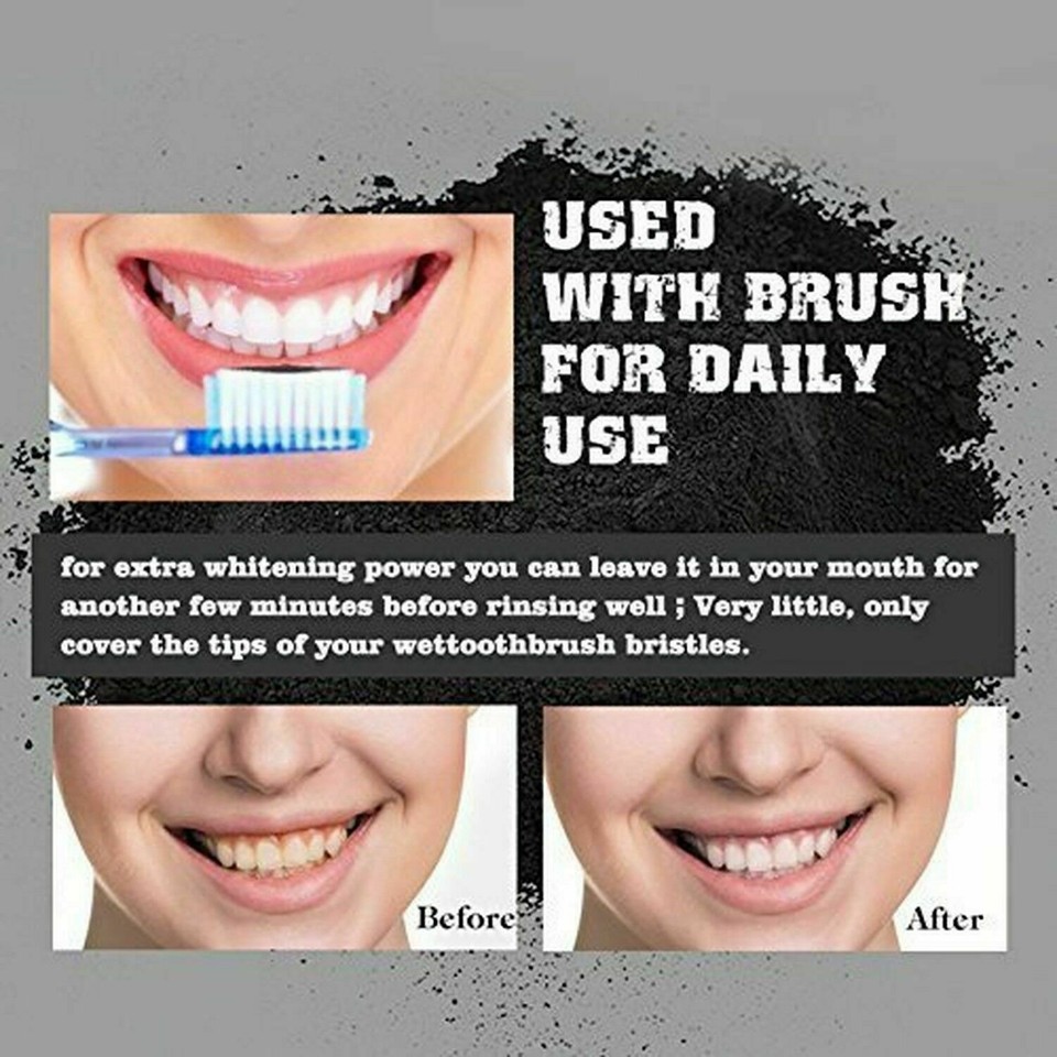 100% ORGANIC CARBON COCONUT ACTIVATED CHARCOAL COCO NATURAL TEETH ...