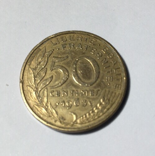 50 Centimes Lagriffoul 1963 Kol 3 Falten Num2 | eBay.de