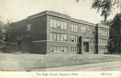A View Of The High School, Decatur, Michigan MI | eBay