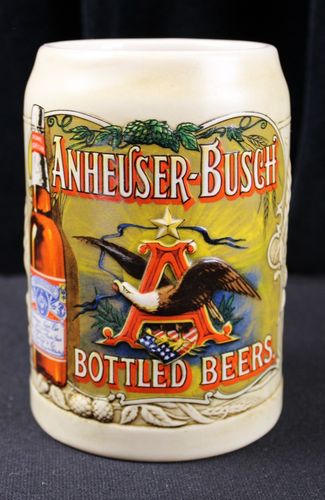 Budweiser Anheuser Busch Bottled Beers 1991 Beer Stein W/Box | eBay