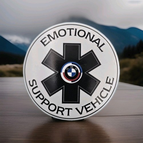 BMW Emotional Support Vehicle - Car Sticker Decal Window, Bumper 3.5 ...