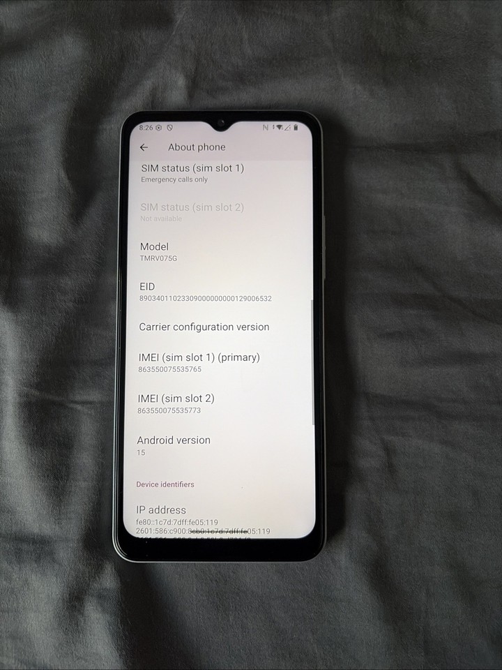Wingtech Revvl 7 5G TMRV075G T-Mobile Unlocked 128GB Arctic Gray Good ...