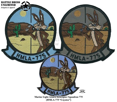 Light Attack Helicopter Squadron 775 Patch (HMLA-775 "Coyote" USMC ...