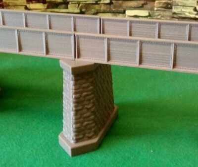 OO Gauge Bridge Support Pier Model Railway Girder Support Brick Stone ...