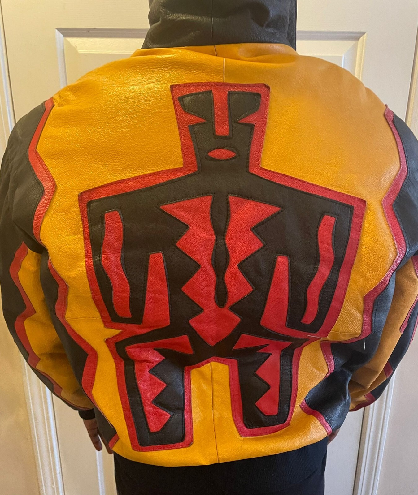 Vintage Michael Hoban Jacket WhereMI HOBO NATION Tribal Bomber Leather ...