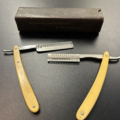 Vintage 2 Straight Razors GRAH&PLUMACHER/GERMANY - E. WECK & SON NY | eBay