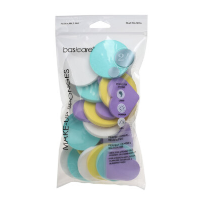 Basicare Round Make-Up Sponges Perfect For Home, Saloon And Travel 24 ...