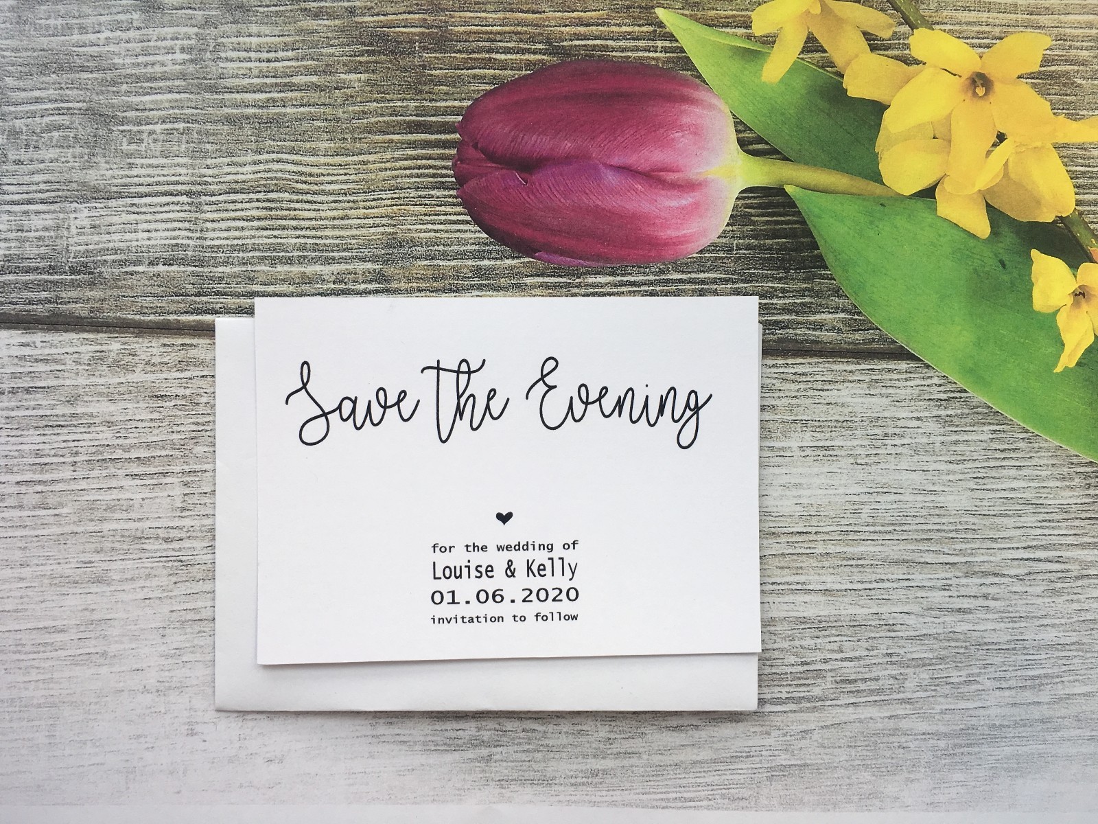 Personalised Wedding Save The Evening Cards Magnet Envelopes Day Date ...