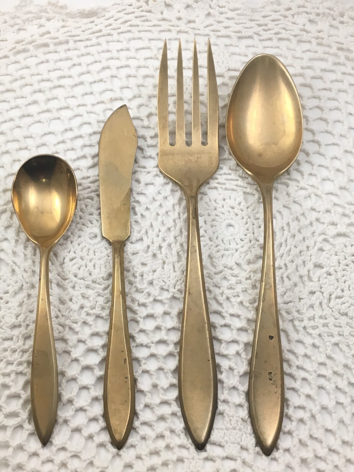 Dirigold Dirilyte REGAL Goldware Silverware 4 Piece Serving Set ...