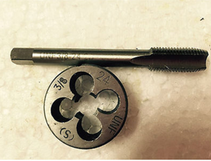 1pc HSS Machine 3/8-24 UNF Plug Tap and 1pc 3/8-24 UNF Die Threading ...