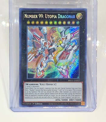 Yu-Gi-Oh! Number 99: Utopia Dragonar (BROL-EN057) 1st Edition Secret ...