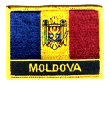 MOLDOVA FLAG EMBROIDERED PATCH WITH NAME - IRON-ON - NEW 2.5 x 3.5" | eBay