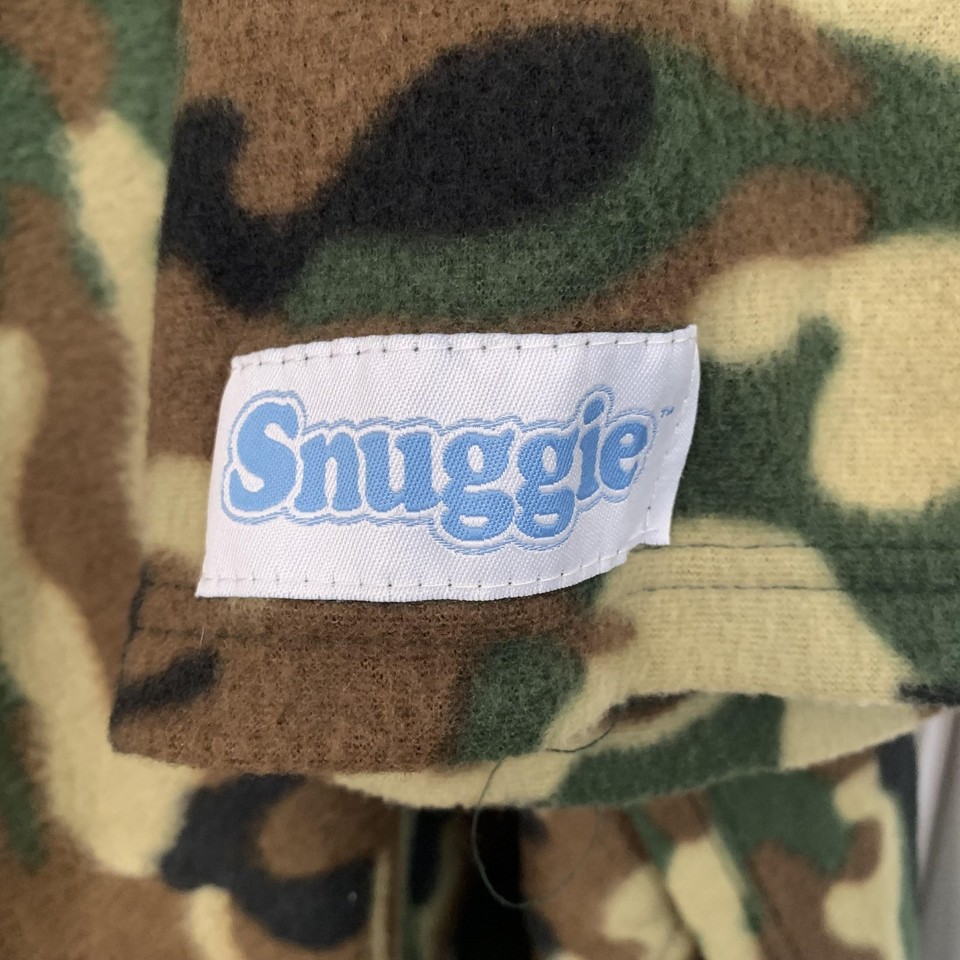 Snuggie Blanket Mens One Size Camouflage Fleece Sleeves Wearable Throw ...