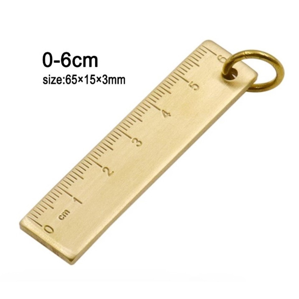 Ruler Measuring Tool Brass Copper Craft Drafting Supplies Number Plate ...