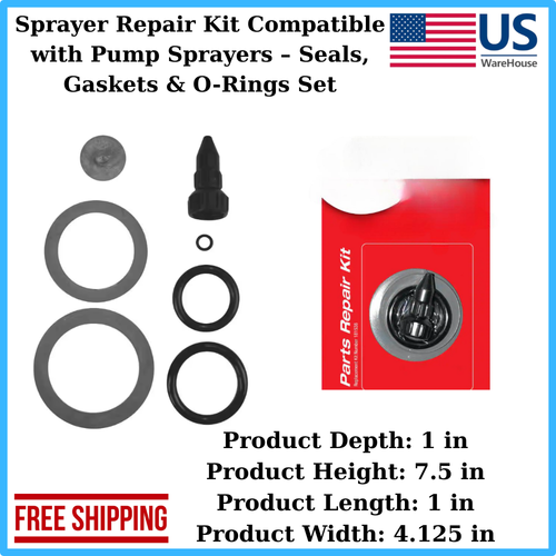 Sprayer Repair Kit Compatible with Pump Sprayers – Seals, Gaskets & O ...