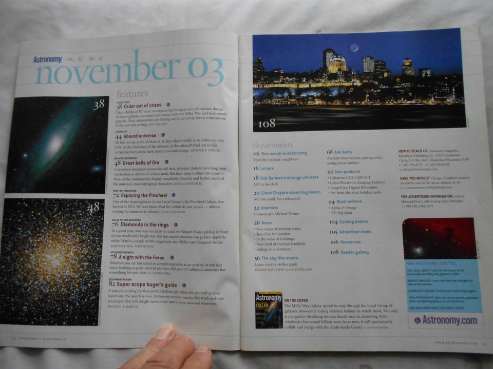 ASTRONOMY Magazine-NOVEMBER,2003 | eBay