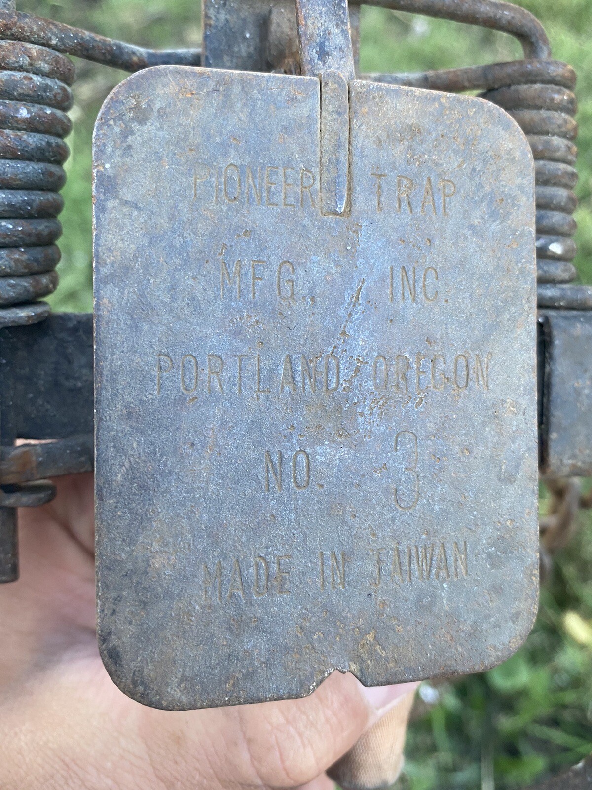 Vintage Pioneer #3 GREAT PAN Coil Spring Trap Newhouse Square Jaw Cabin ...