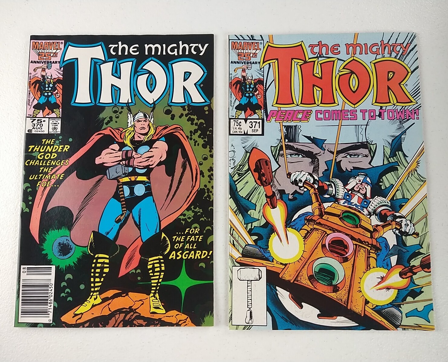 The Mighty Thor #370 #371 Lot (1986 Marvel Comics) 1st Sundance ...