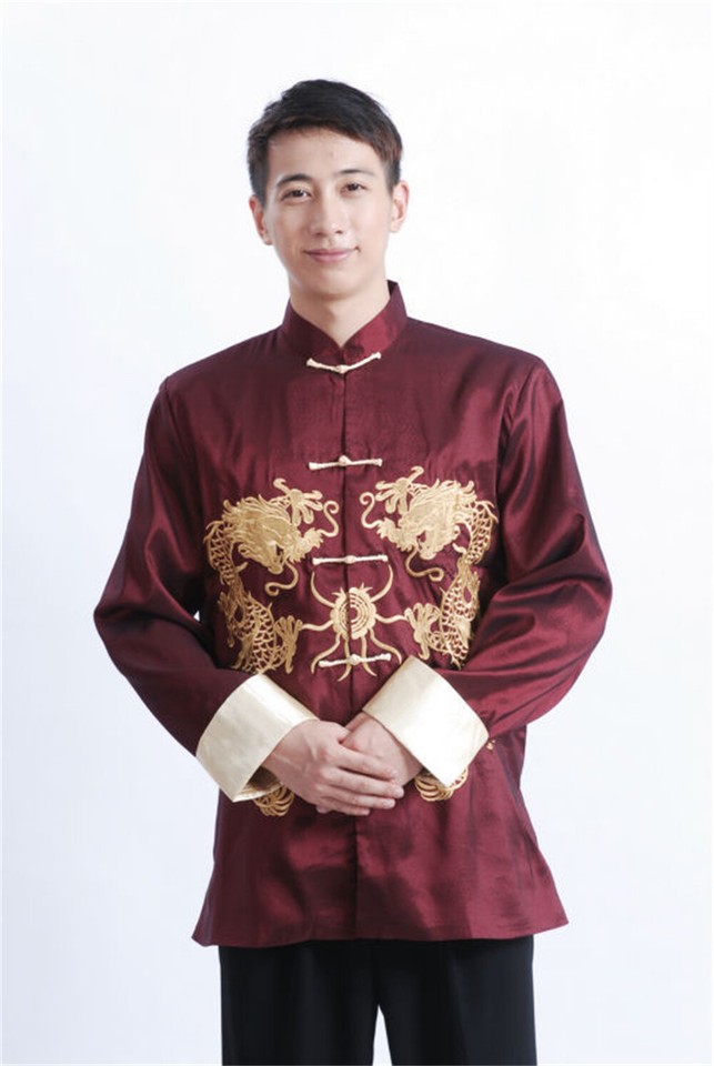 Chinese Traditional Clothes Tai Chi Wing Chun Kung Fu Long Sleeves Tang ...