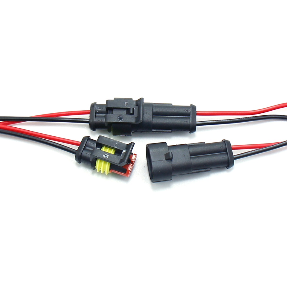 2 Pin Connector Waterproof Wire Connectors 2 Pin Automotive Electrical ...
